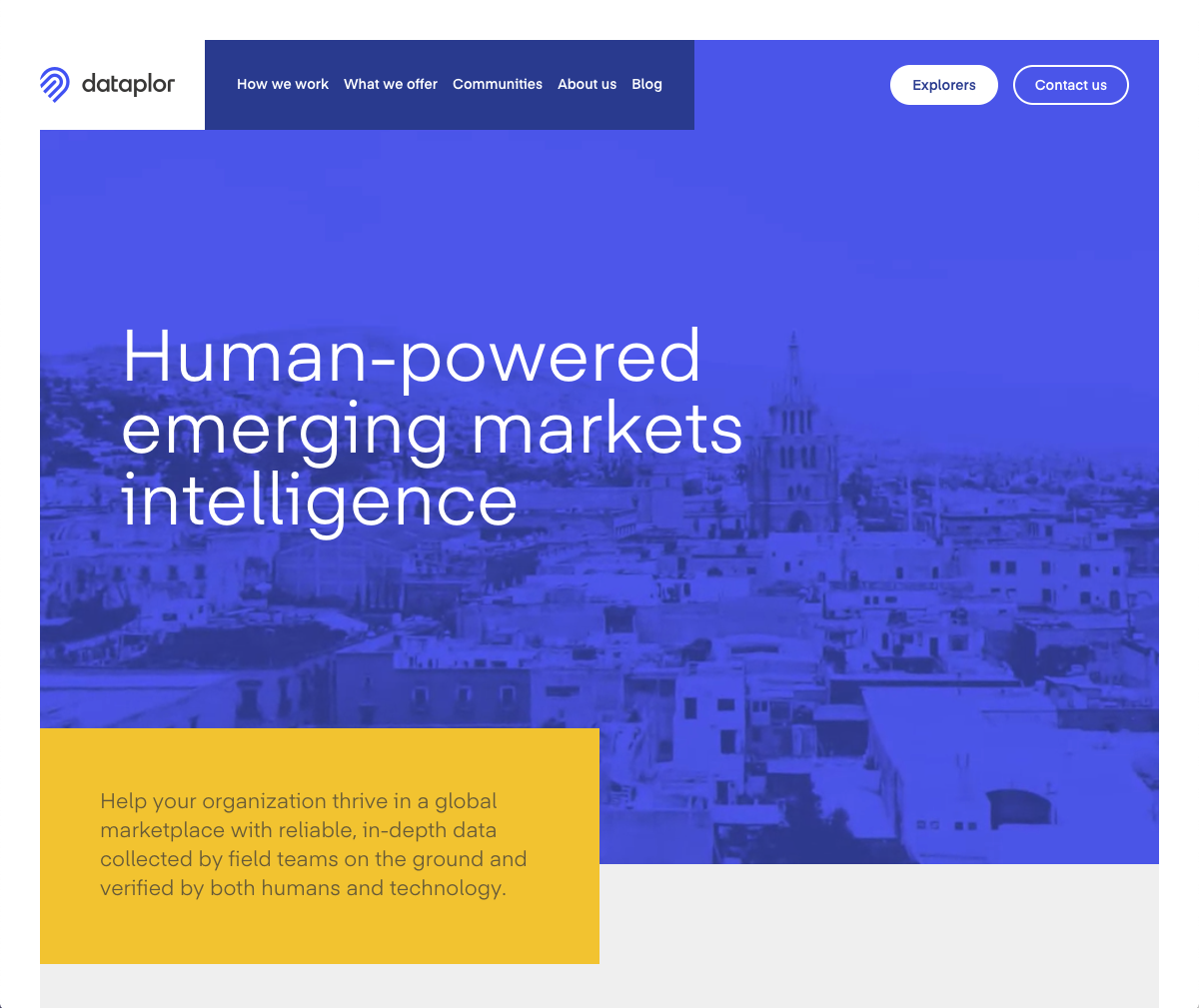 dataPlor — Human-Powered Emerging Markets Intelligence